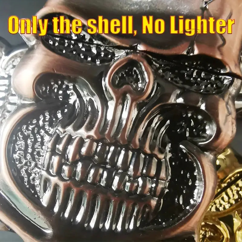 3D Relic Skull Double-Sided Bone Pattern Protective Lighter Case ...