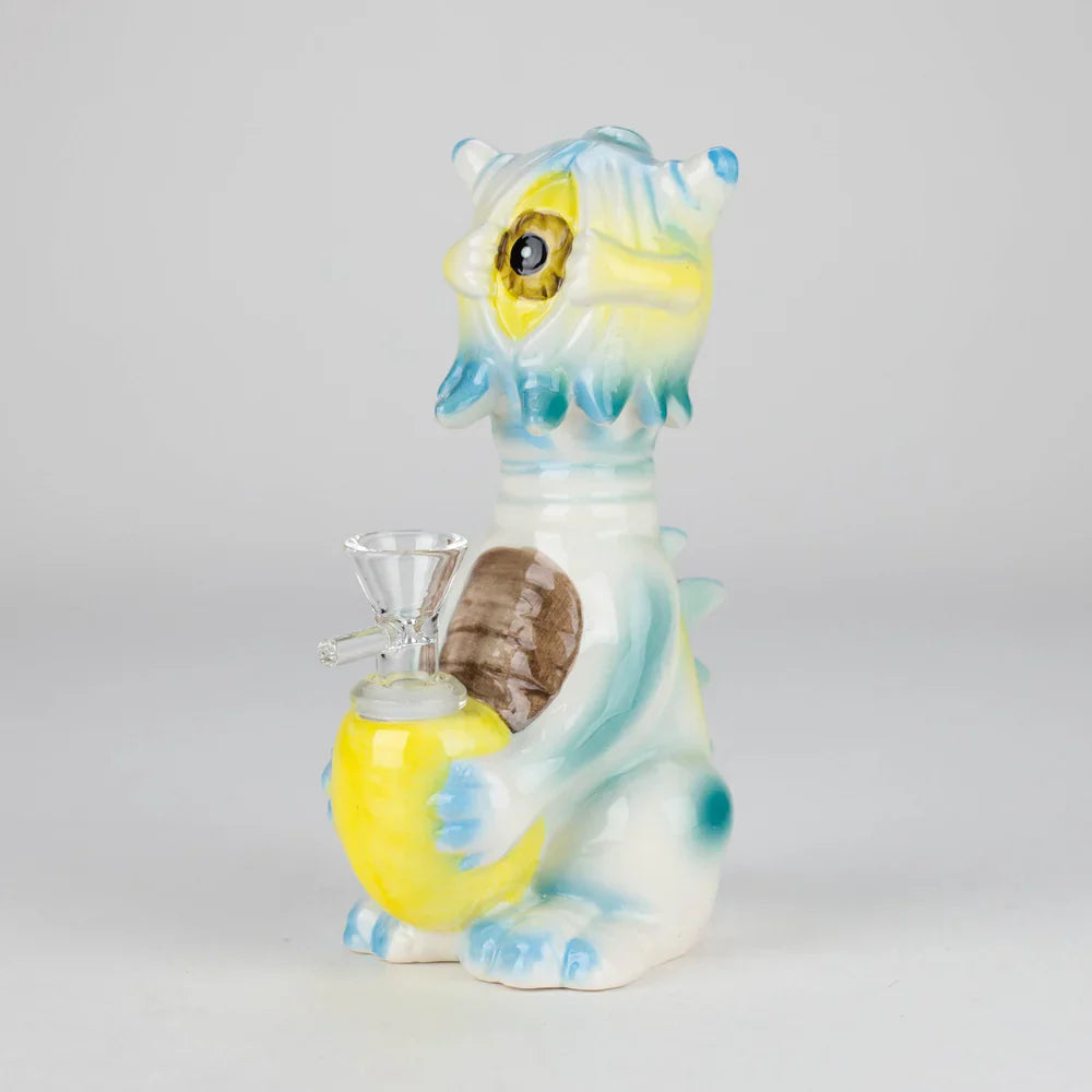 7″ Vintage Cyclops Monster Shape Ceramic Bong - Canvape.com