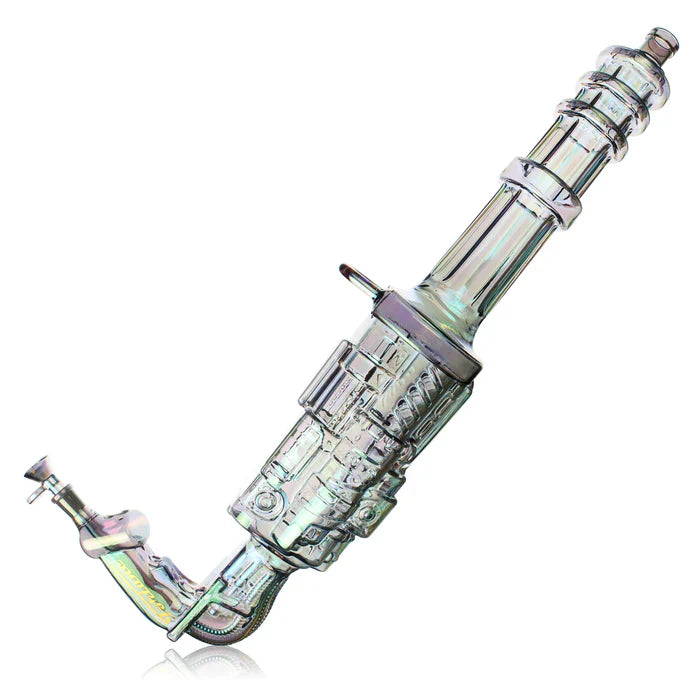 Fortune - 24" Electroplated Gatling Gun Glass Bong w/ Hardwood Stand ...