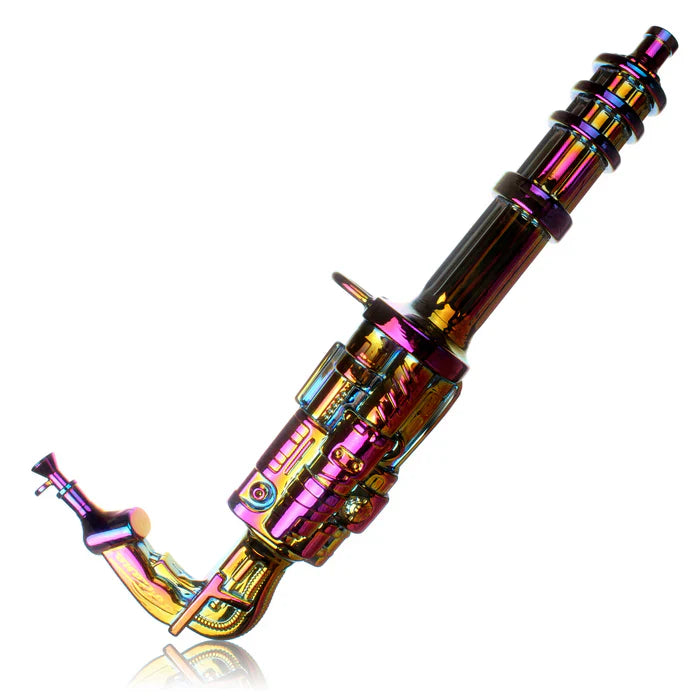 Fortune - 24" Electroplated Gatling Gun Glass Bong w/ Hardwood Stand ...