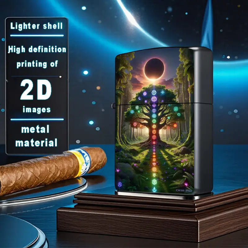2D Forest Chakra Symbols Lighter Shell - Canvape.com