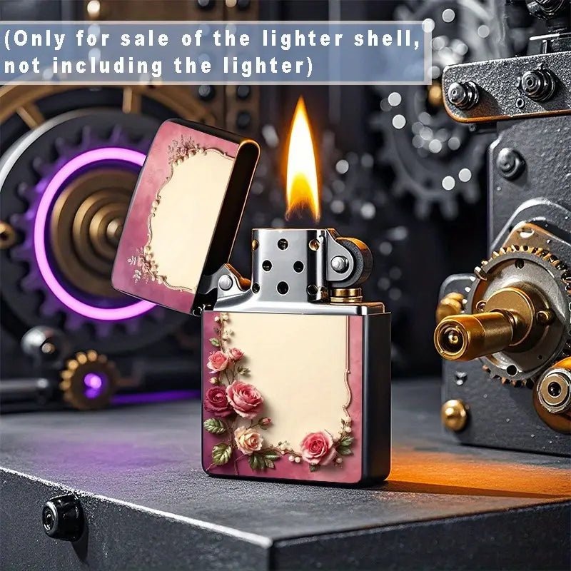 Vintage Rose Floral Border Lighter Shell - Canvape.com