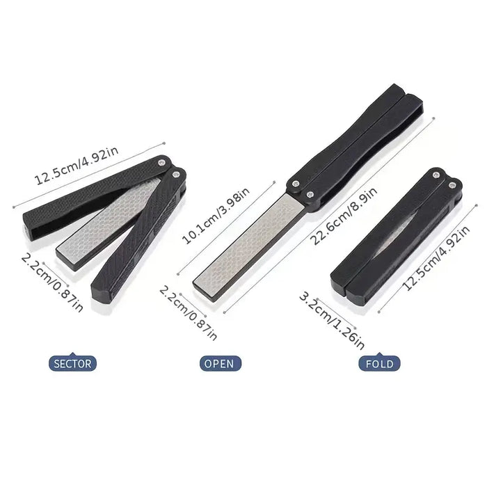 Dual-Sided Folding Pocket Diamond Knife Sharpener - Canvape.com