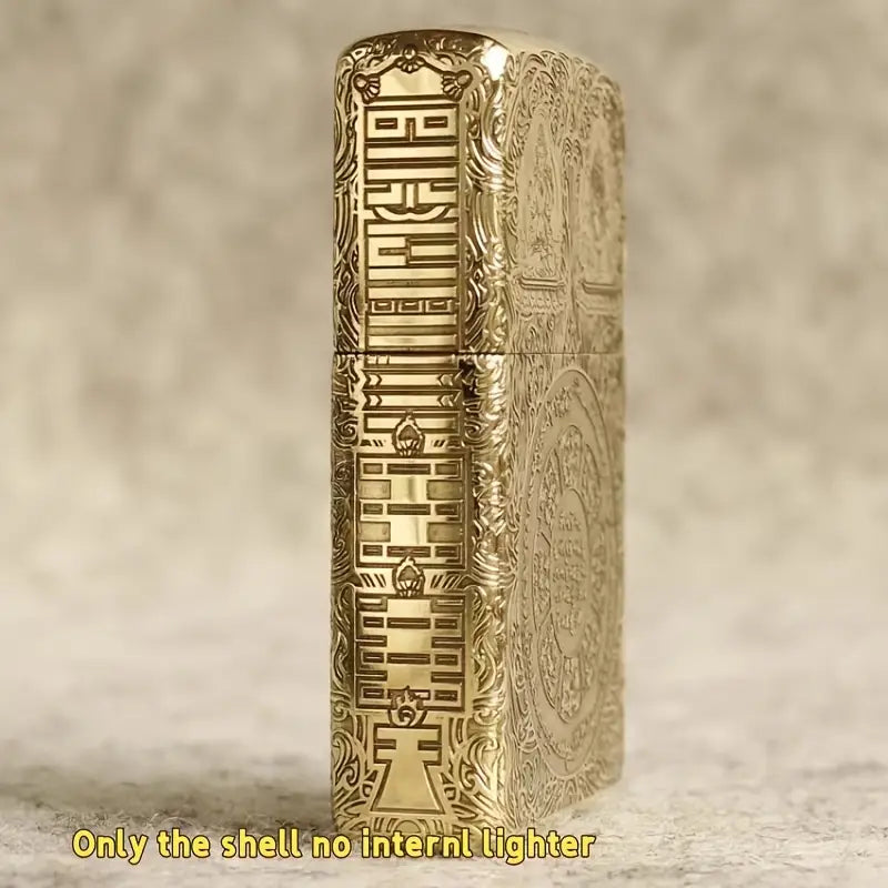 Engraved Nine Palaces and Bagua Diagram Flip Cover Lighter Shell ...