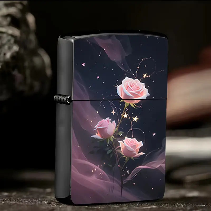 Pink Rose Lighter Refillable Lighter Case - Canvape.com