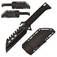 S-TEC - 10.5″ Dark Halo Fixed Blade Full Tang Knife w/ ABS Sheath ...