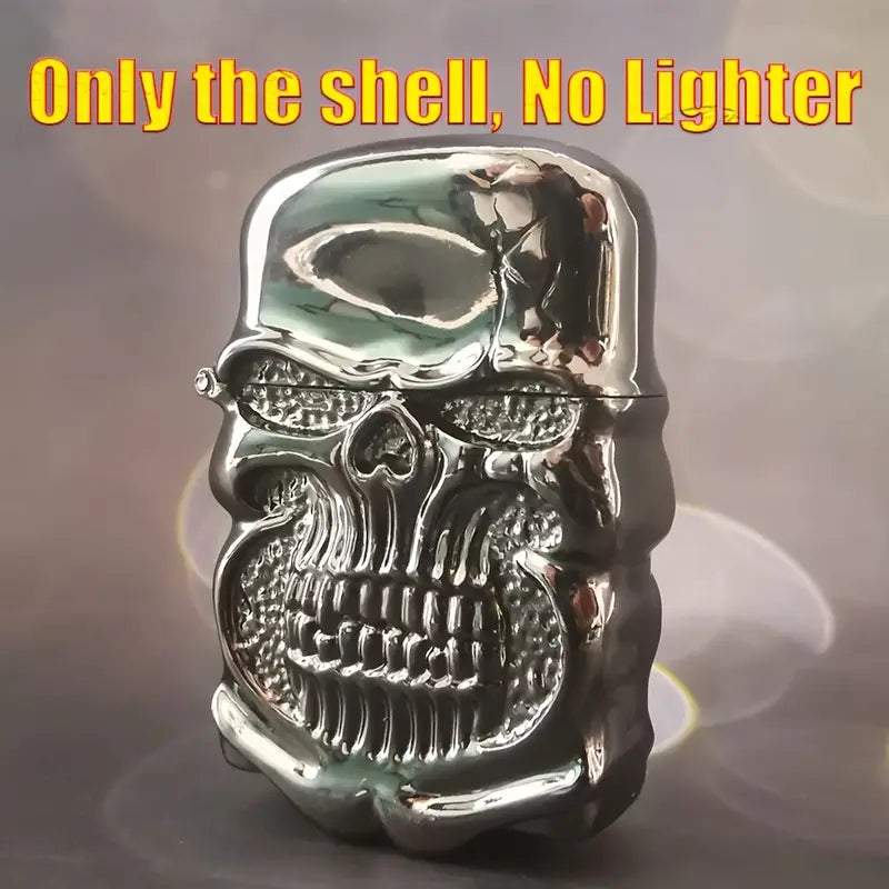 3D Relic Skull Double-Sided Bone Pattern Protective Lighter Case ...