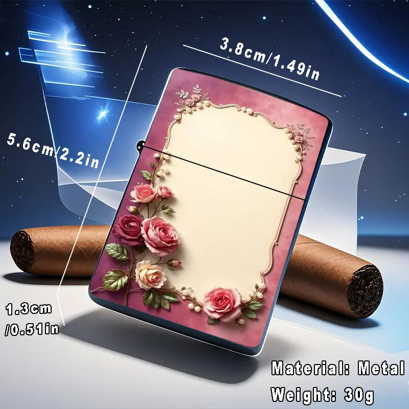 Vintage Rose Floral Border Lighter Shell - Canvape.com